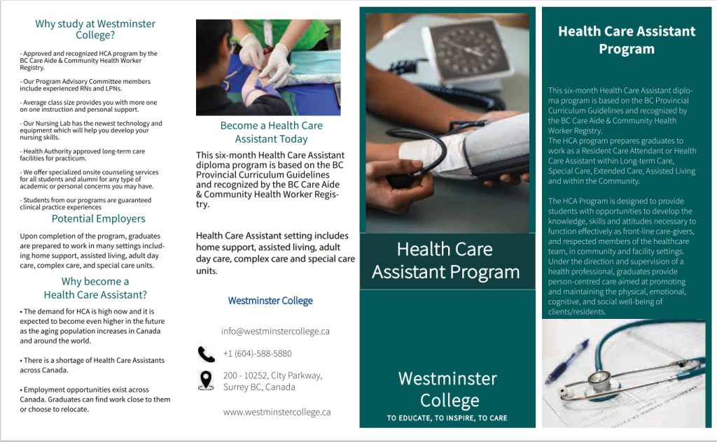 Health Care Assistant Program Westminster College