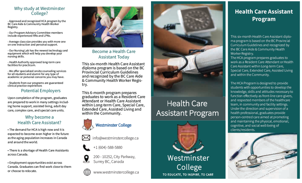 Health Care Assistant Program Westminster College